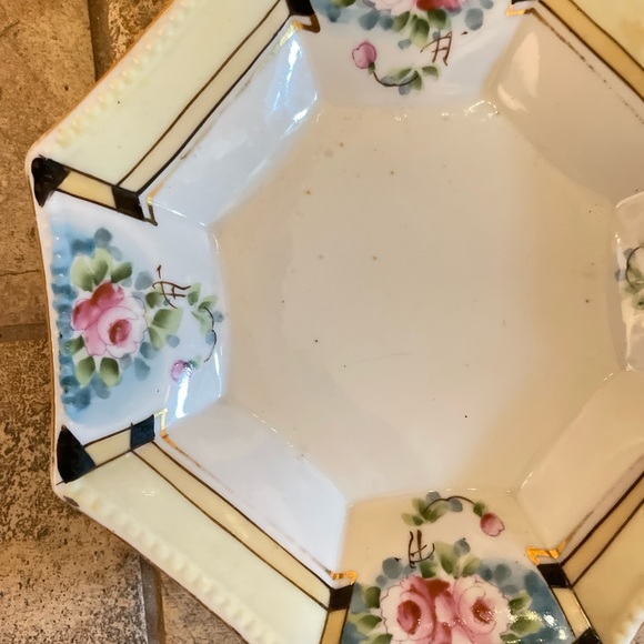 Dining | Vintage 192s Nippon Porcelain Floral Hexagonal Plate | Poshmark